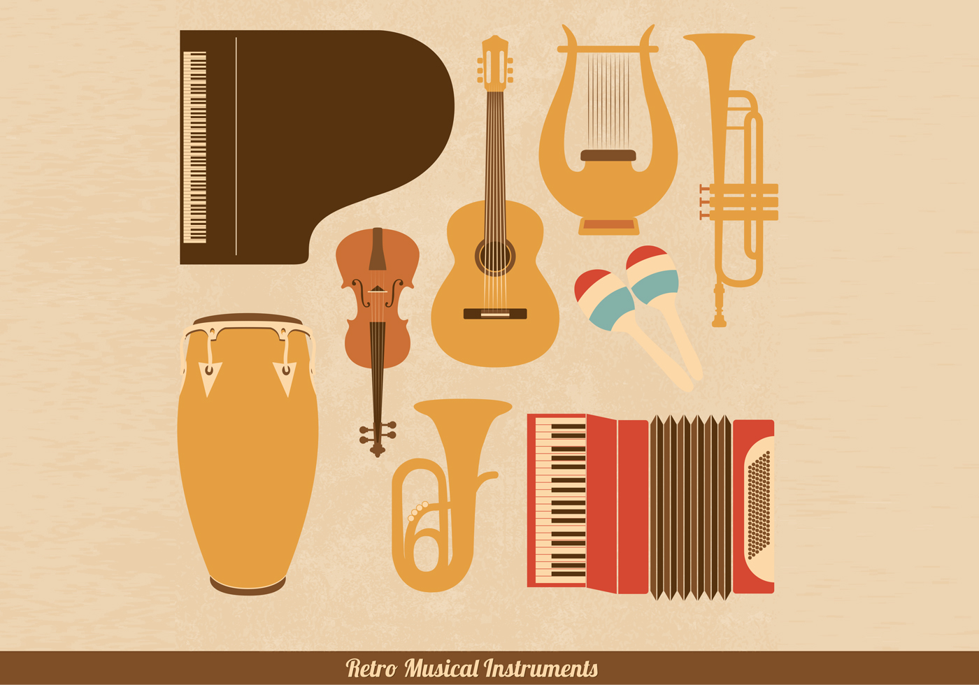 Retro Musical Instrument PSD - Free Photoshop Brushes at Brusheezy!