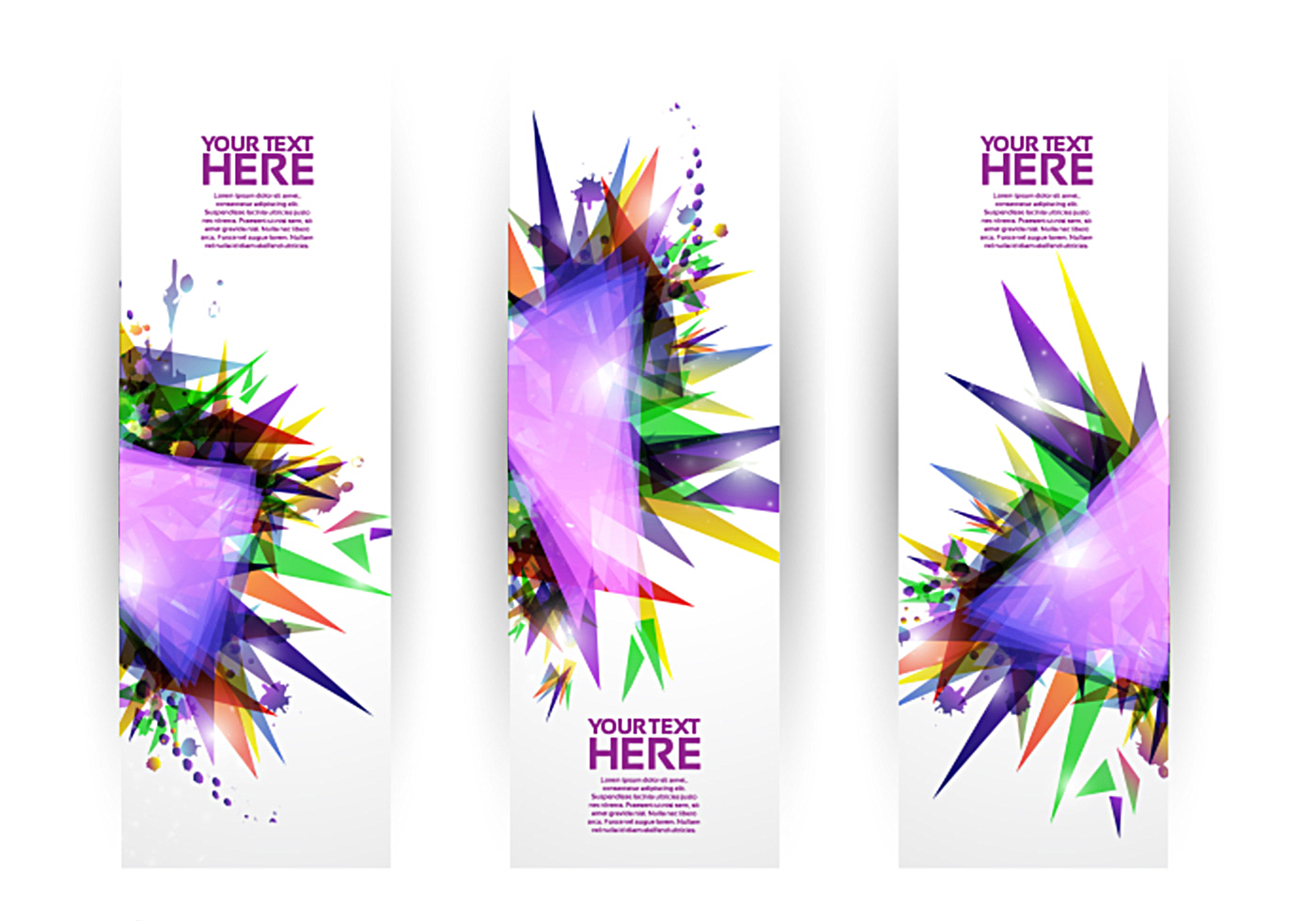 Bright Geometric Banner Set PSD - Free Photoshop Brushes at Brusheezy!