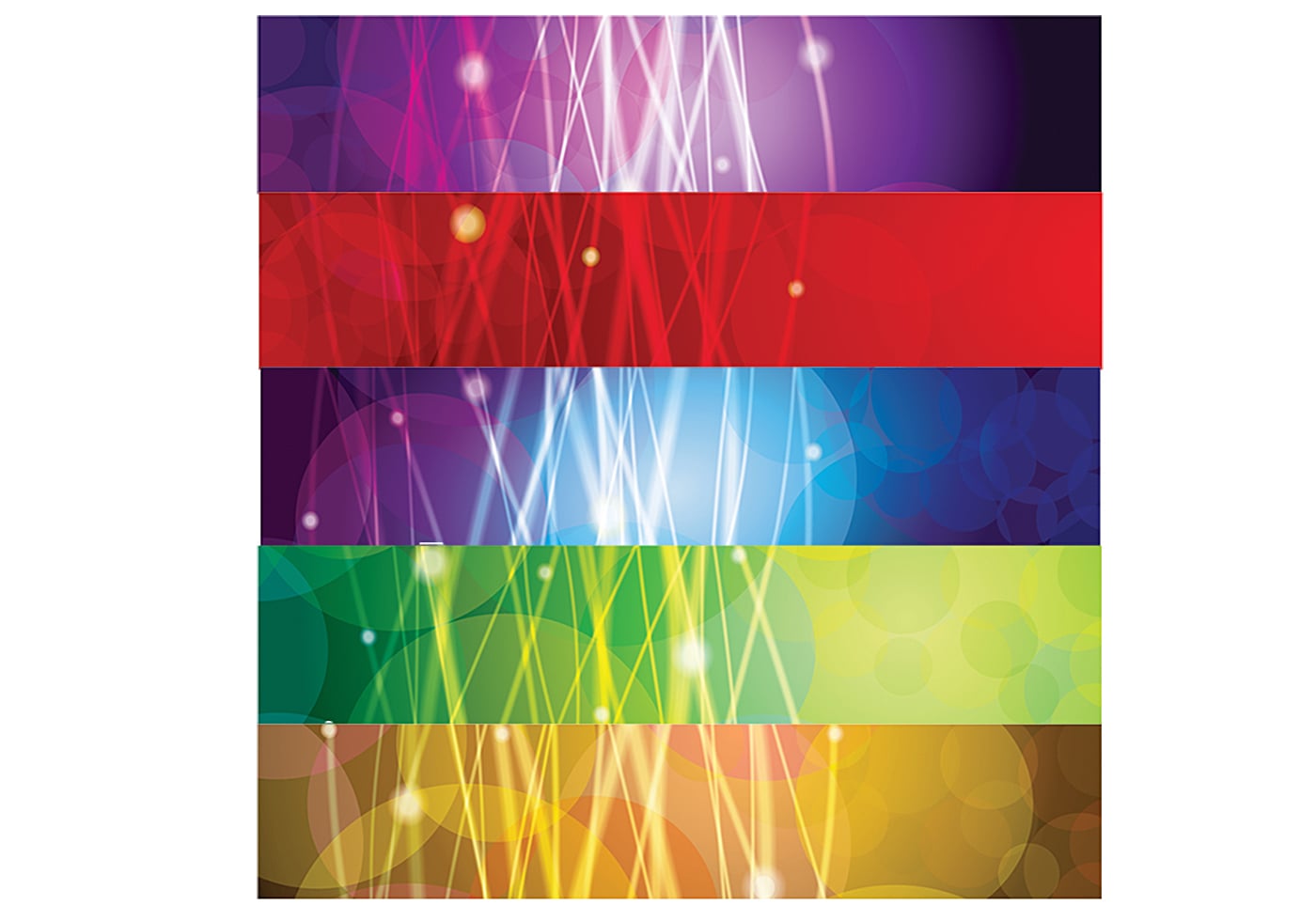 Abstract Glowing Lines Banners PSD Set - Free Photoshop Brushes at ...