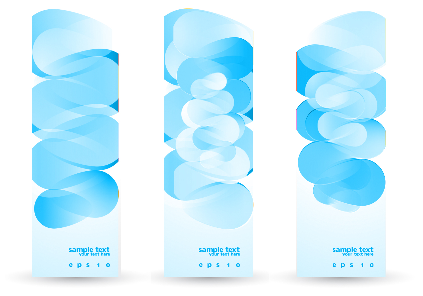Funky Blue Abstract Banners PSD Set - Free Photoshop Brushes at Brusheezy!