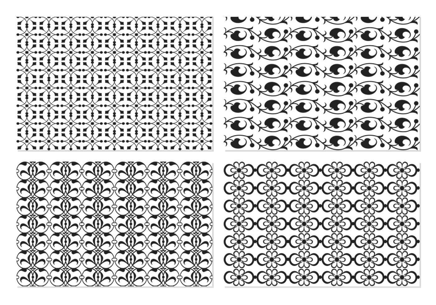 Decorative Black Seamless Patterns - Free Photoshop Brushes at Brusheezy!