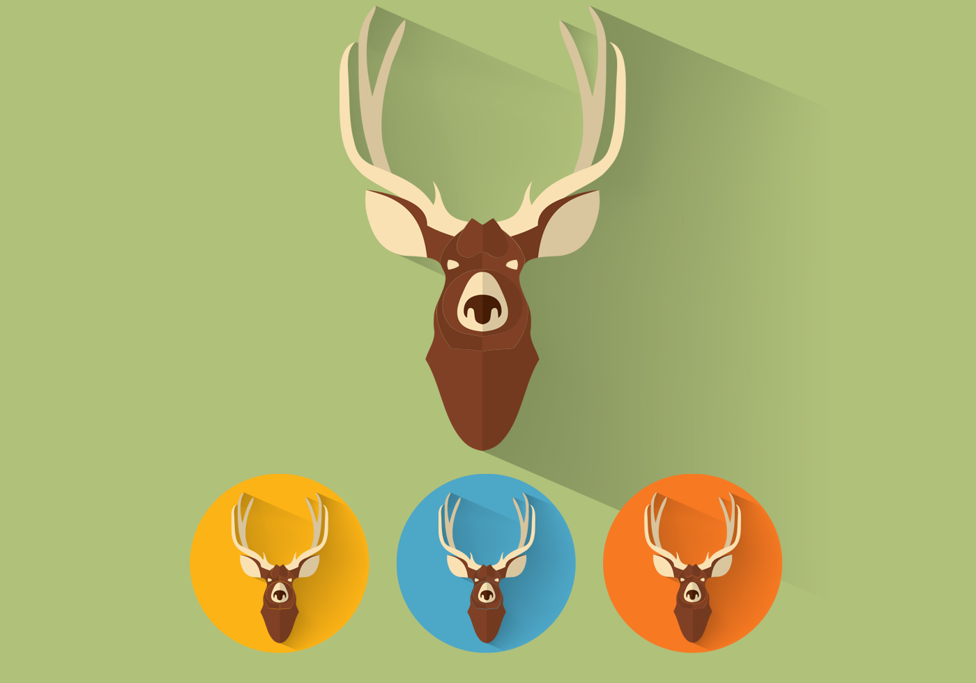 Deer Head Icons PSD Set - Free Photoshop Brushes at Brusheezy!