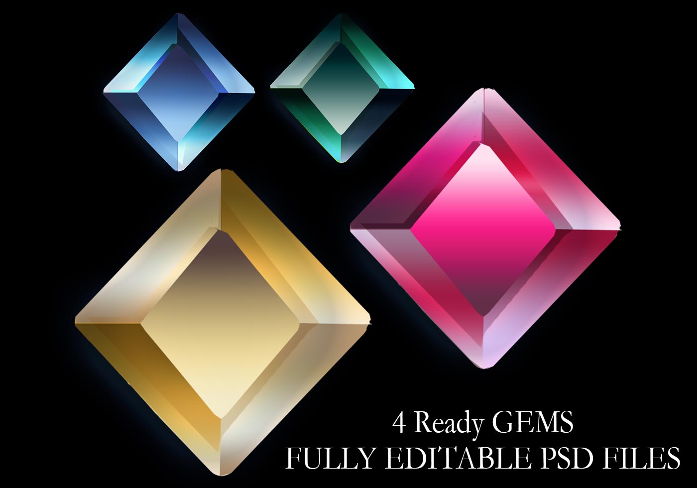 HI-RES ANGLED GEMS PSDs | Free Photoshop PSDs at Brusheezy!