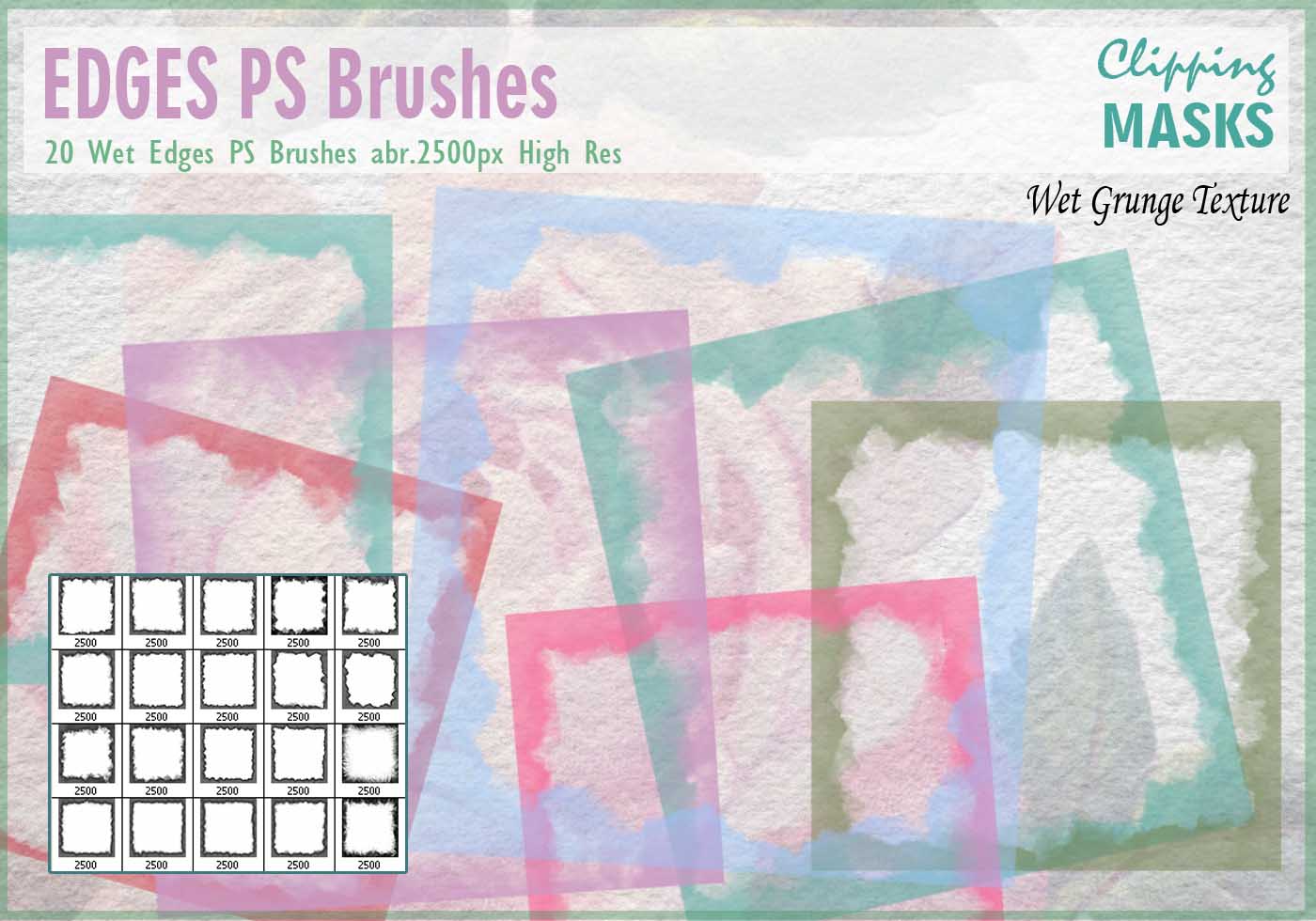Watercolor Edges PS Brushes abr. - Free Photoshop Brushes at Brusheezy!