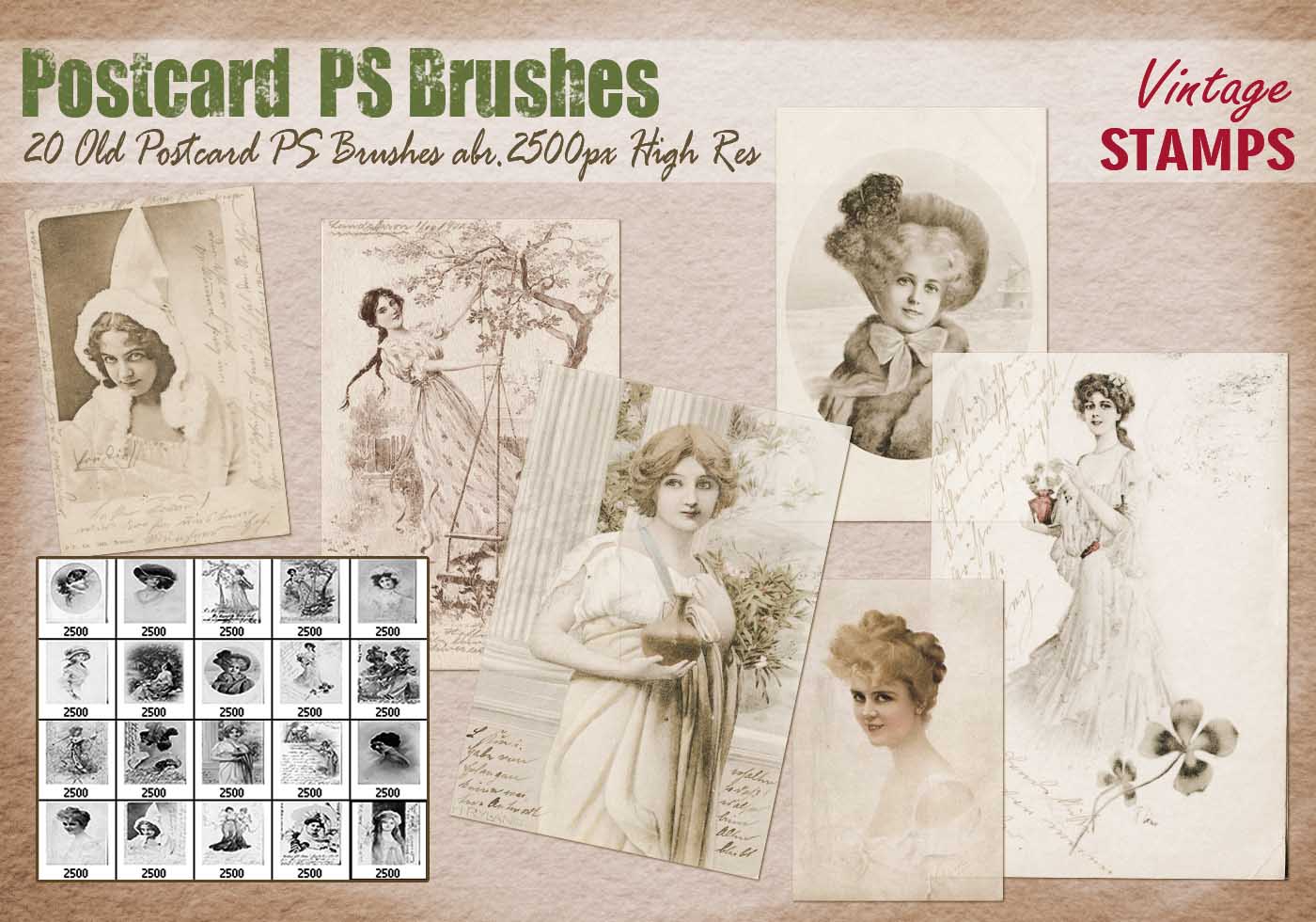 Old Postcard PS Brushes abr. - Free Photoshop Brushes at Brusheezy!