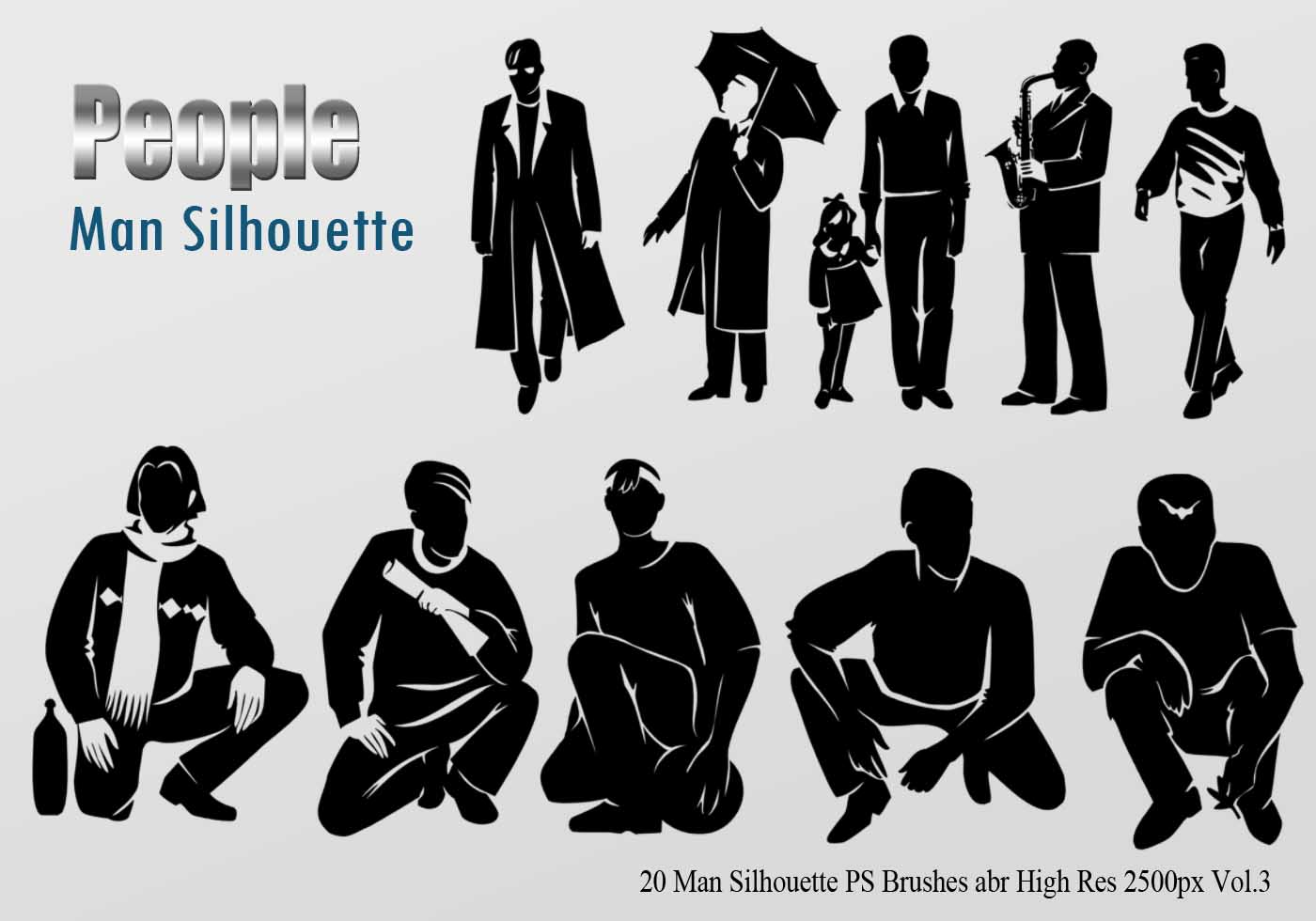 Man Silhouette PS Brushes abr Vol.3 - Free Photoshop Brushes at Brusheezy!