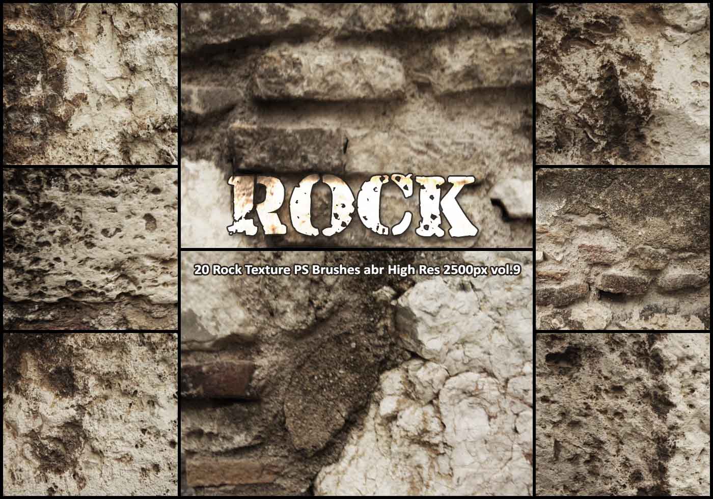 20 Rock Texture PS Brushes abr vol.9 - Free Photoshop Brushes at Brusheezy!
