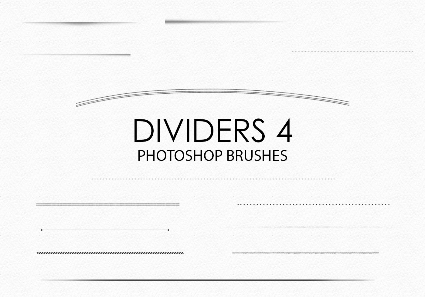 Free Hand Drawn Dividers Photoshop Brushes 4 - Free Photoshop Brushes ...