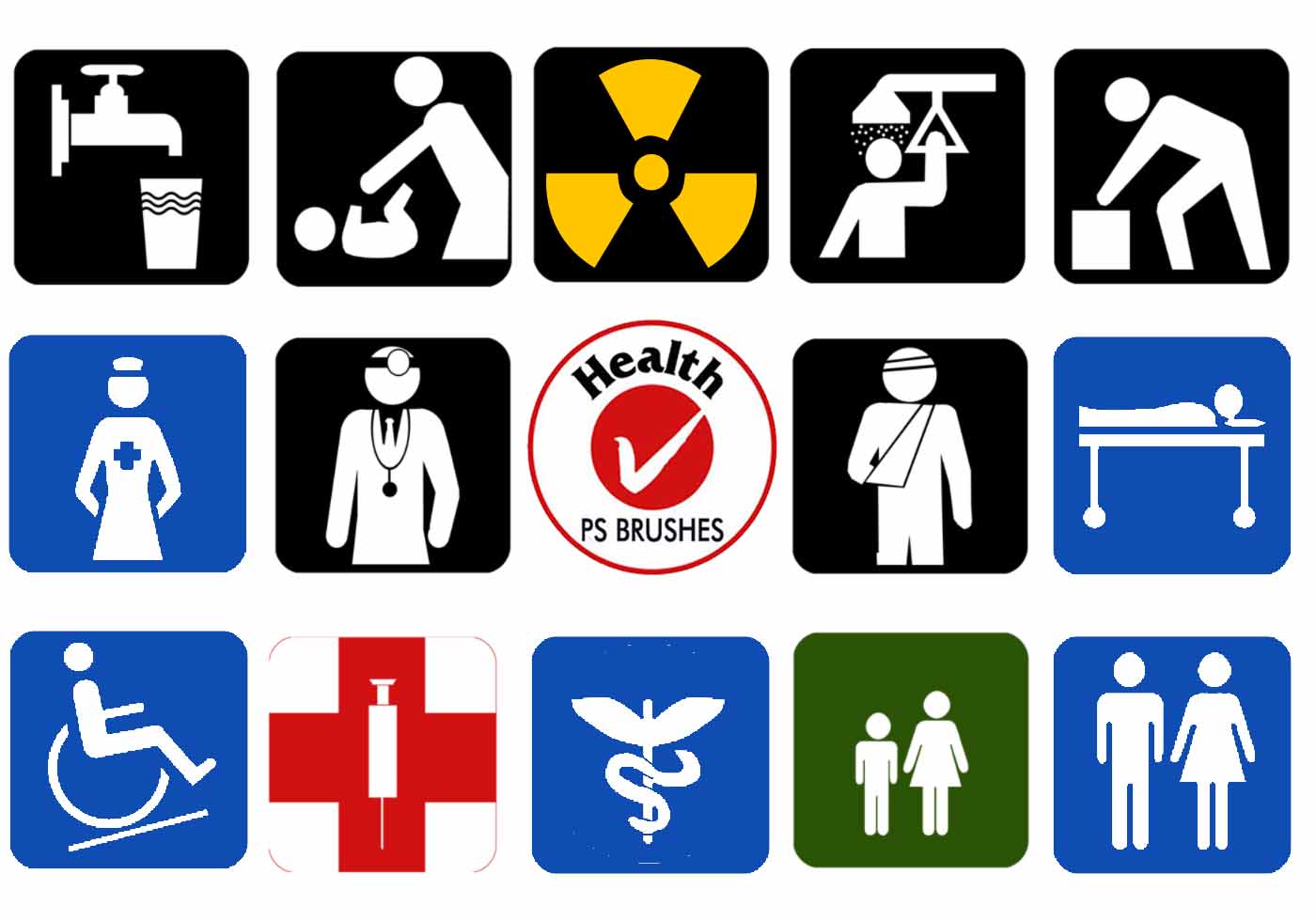 20 Health Symbols PS Brushes abr. Vol.3 - Free Photoshop Brushes at ...