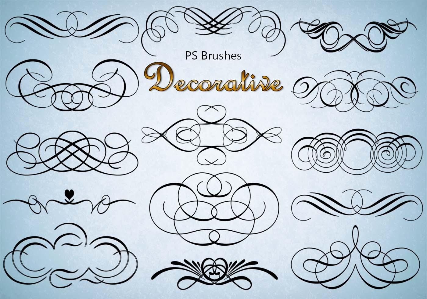 20 Decorative PS Brushes abr. Vol.3 - Free Photoshop Brushes at Brusheezy!