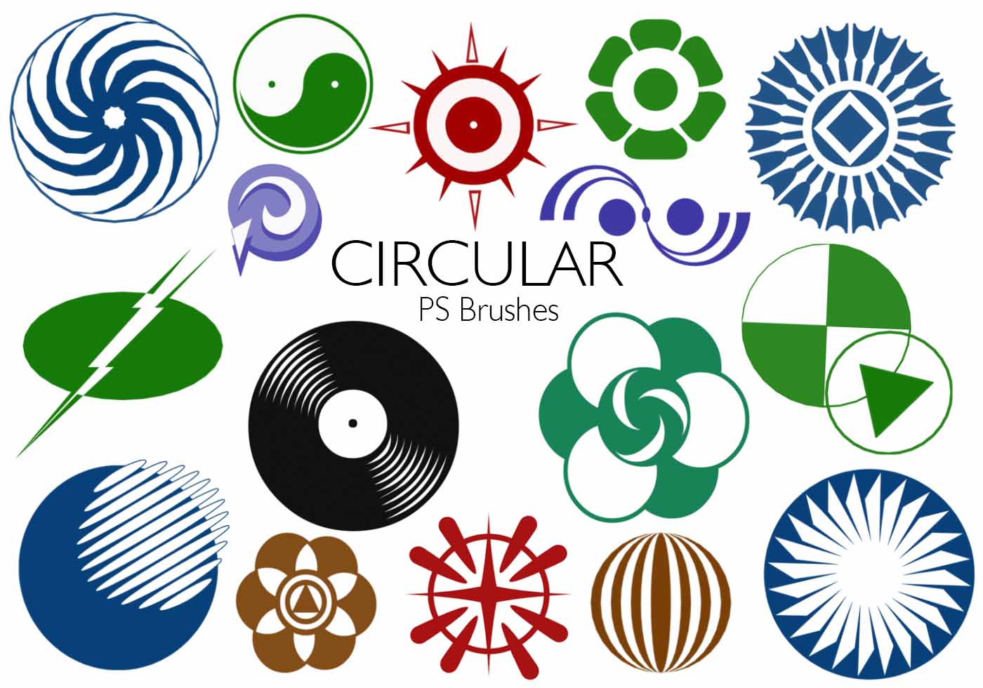 20 Circular PS Brushes abr. Vol.5 - Free Photoshop Brushes at Brusheezy!