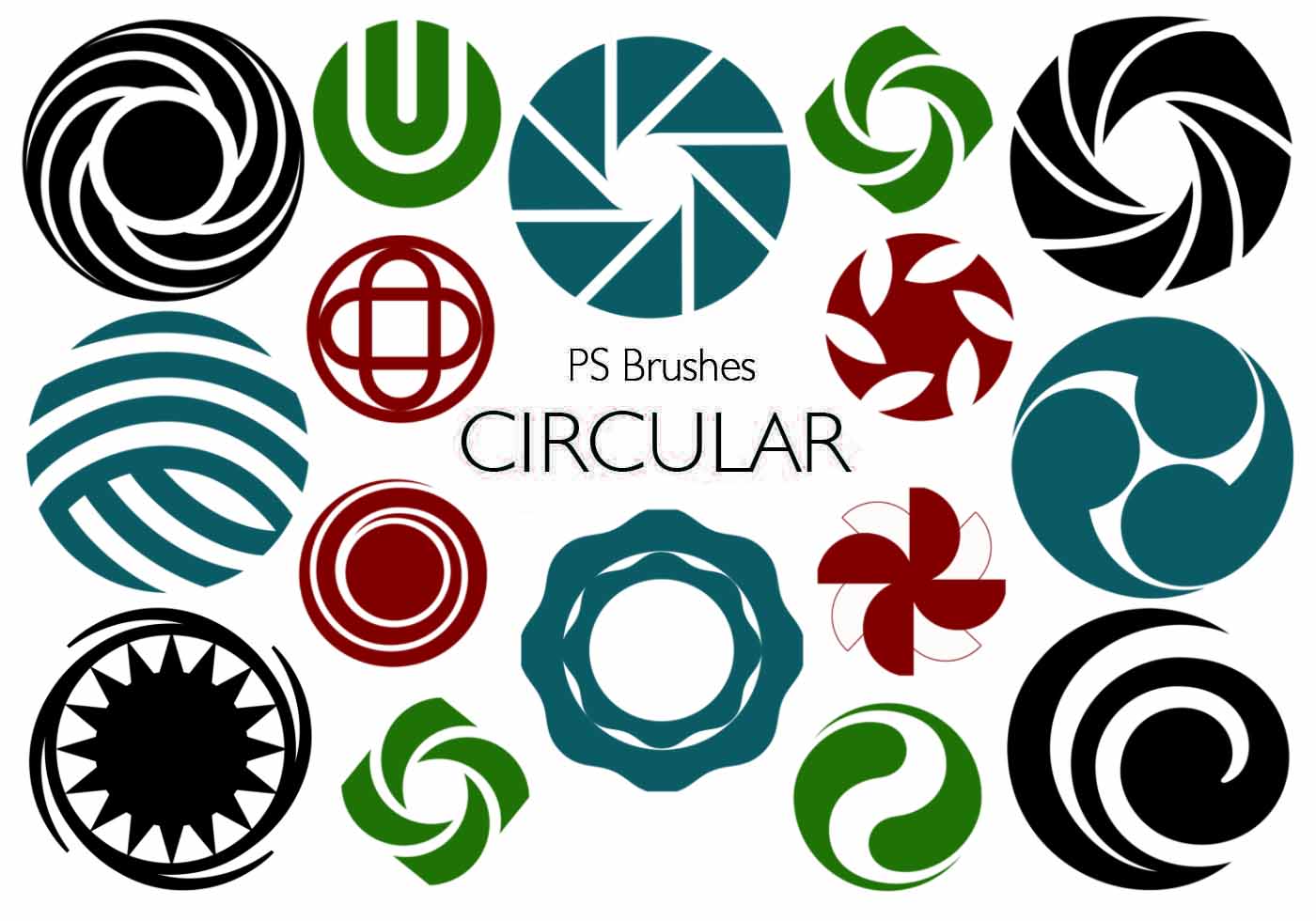 20 Circular PS Brushes abr Vol.8 - Free Photoshop Brushes at Brusheezy!