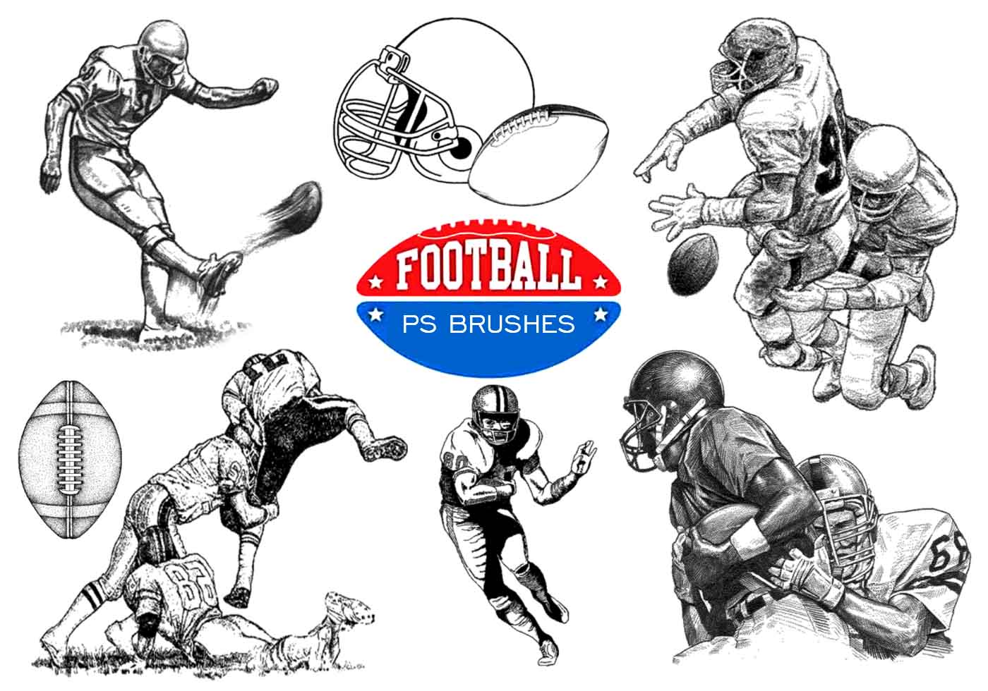 20 Football Ps Brushes abr. vol 7 - Free Photoshop Brushes at Brusheezy!