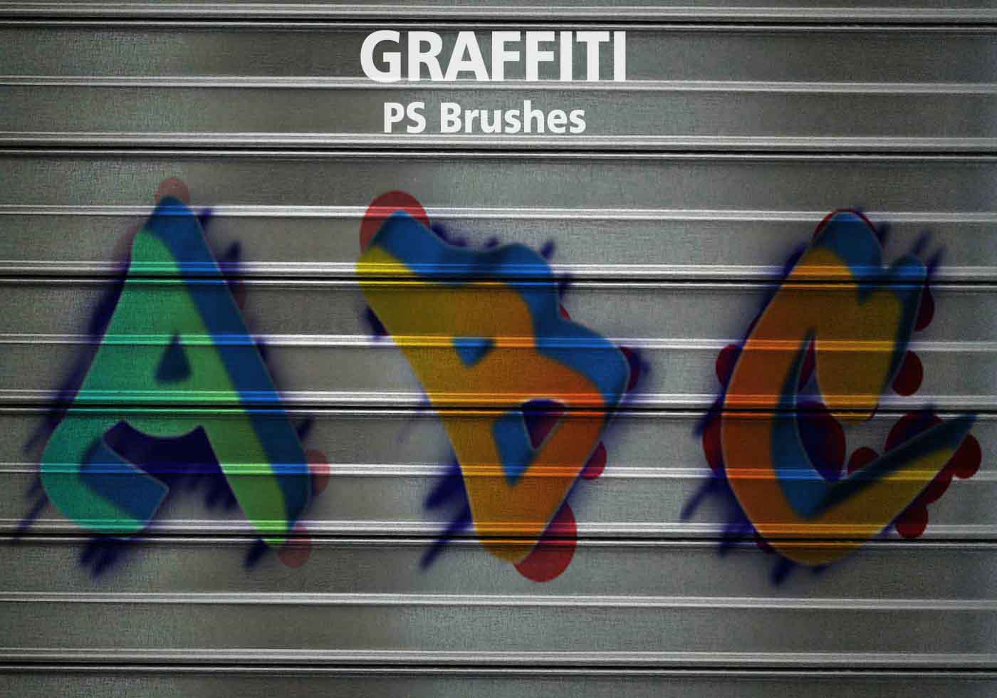 26 Alphabet Graffiti PS Brushes abr. Vol.14 - Free Photoshop Brushes at ...
