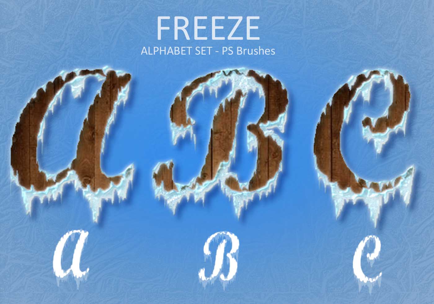 Freeze Alphabet Set PS Brushes abr. Vol.2 - Free Photoshop Brushes at ...
