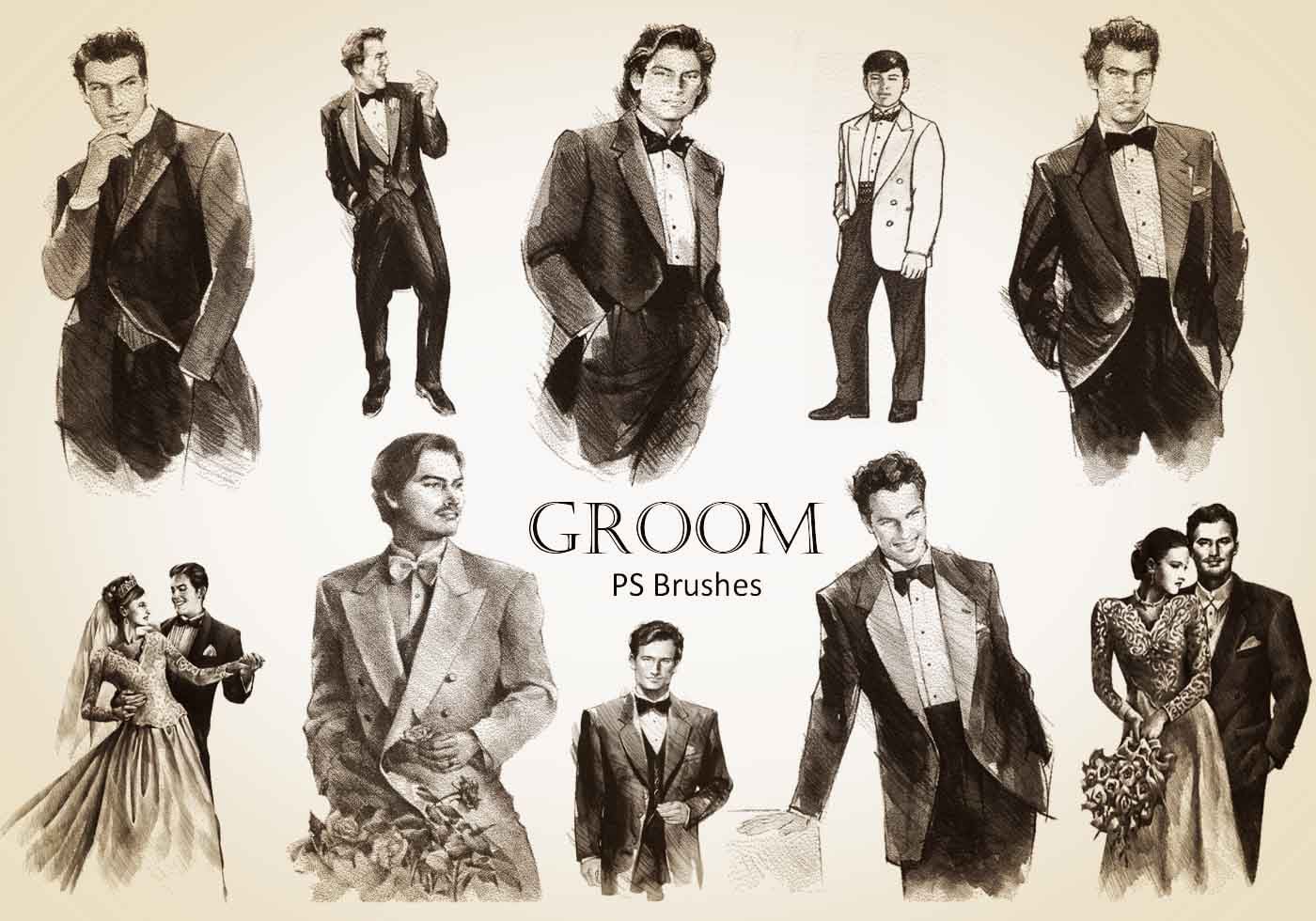 20 Groom PS Brushes abr. Vol.1 - Free Photoshop Brushes at Brusheezy!