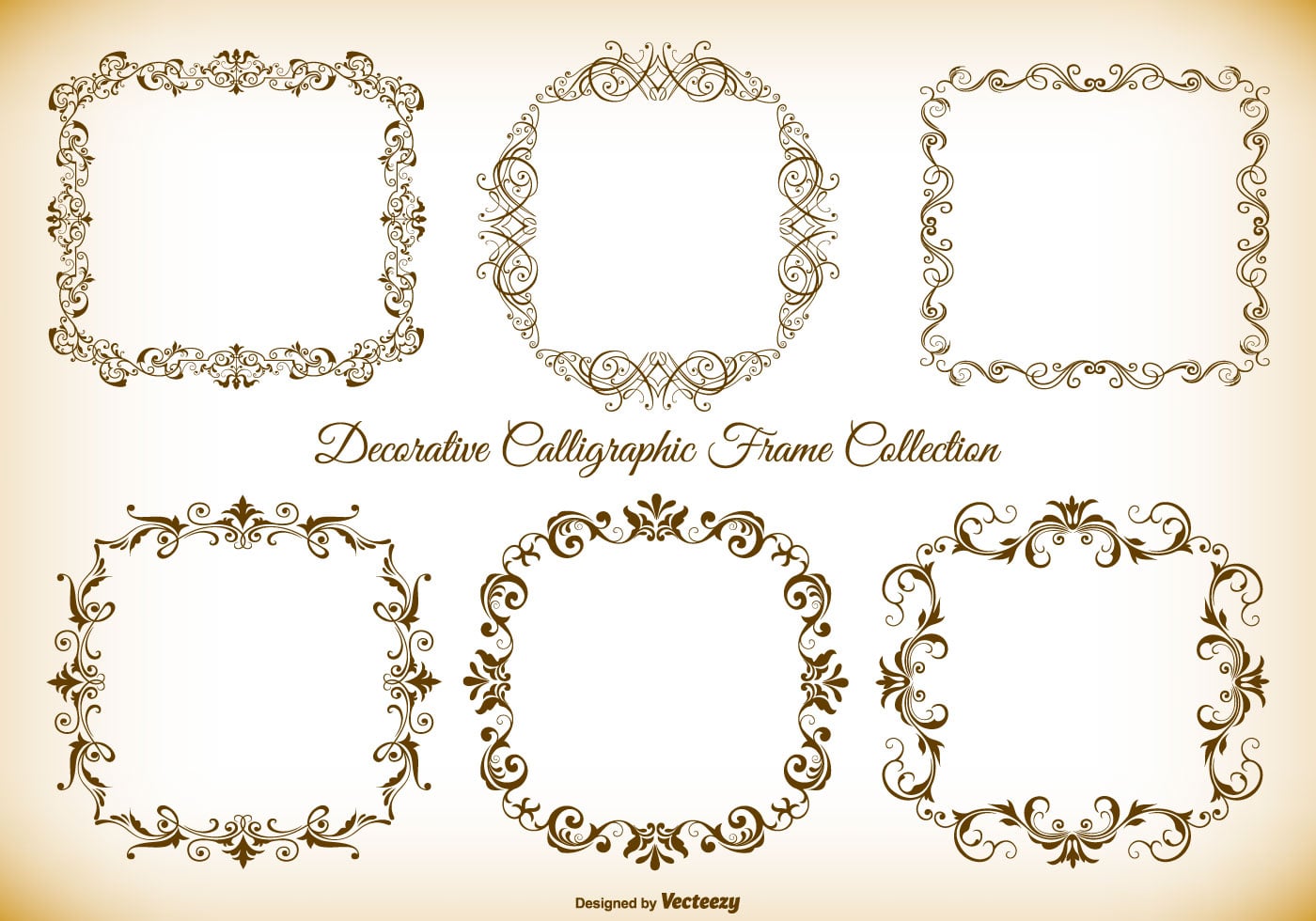 Calligraphic Style Frame Brushes - Free Photoshop Brushes at Brusheezy!