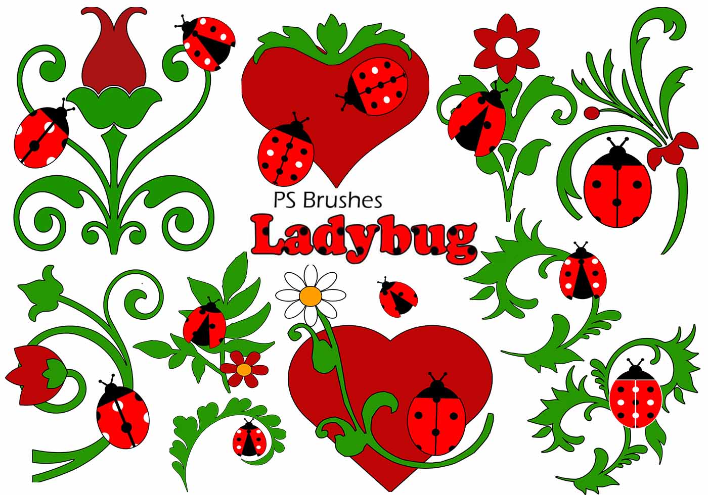 20 Ladybug PS Brushes abr.Vol.7 - Free Photoshop Brushes at Brusheezy!