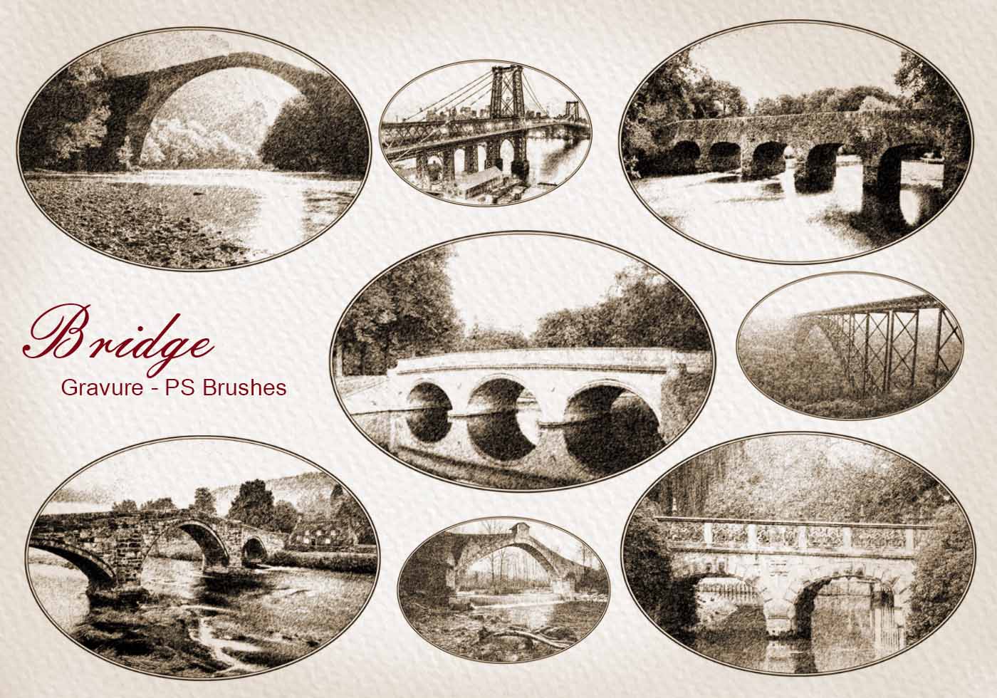 20 Gravure Bridge PS Brushes abr. Vol.4 - Free Photoshop Brushes at ...