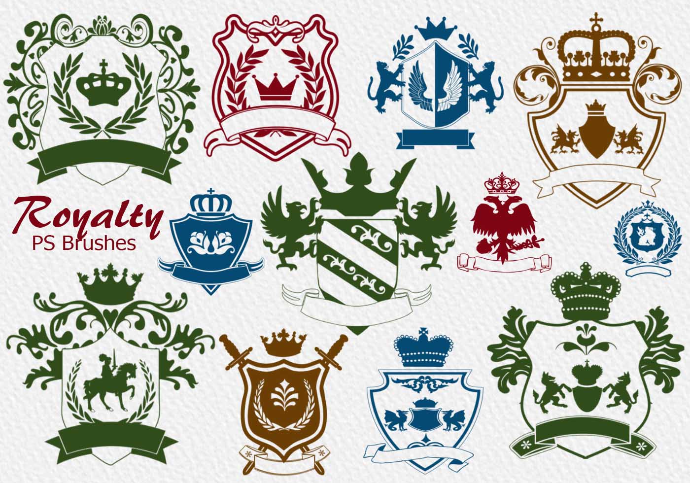 20 Royalty Emblem PS Brushes abr. vol.5 - Free Photoshop Brushes at ...