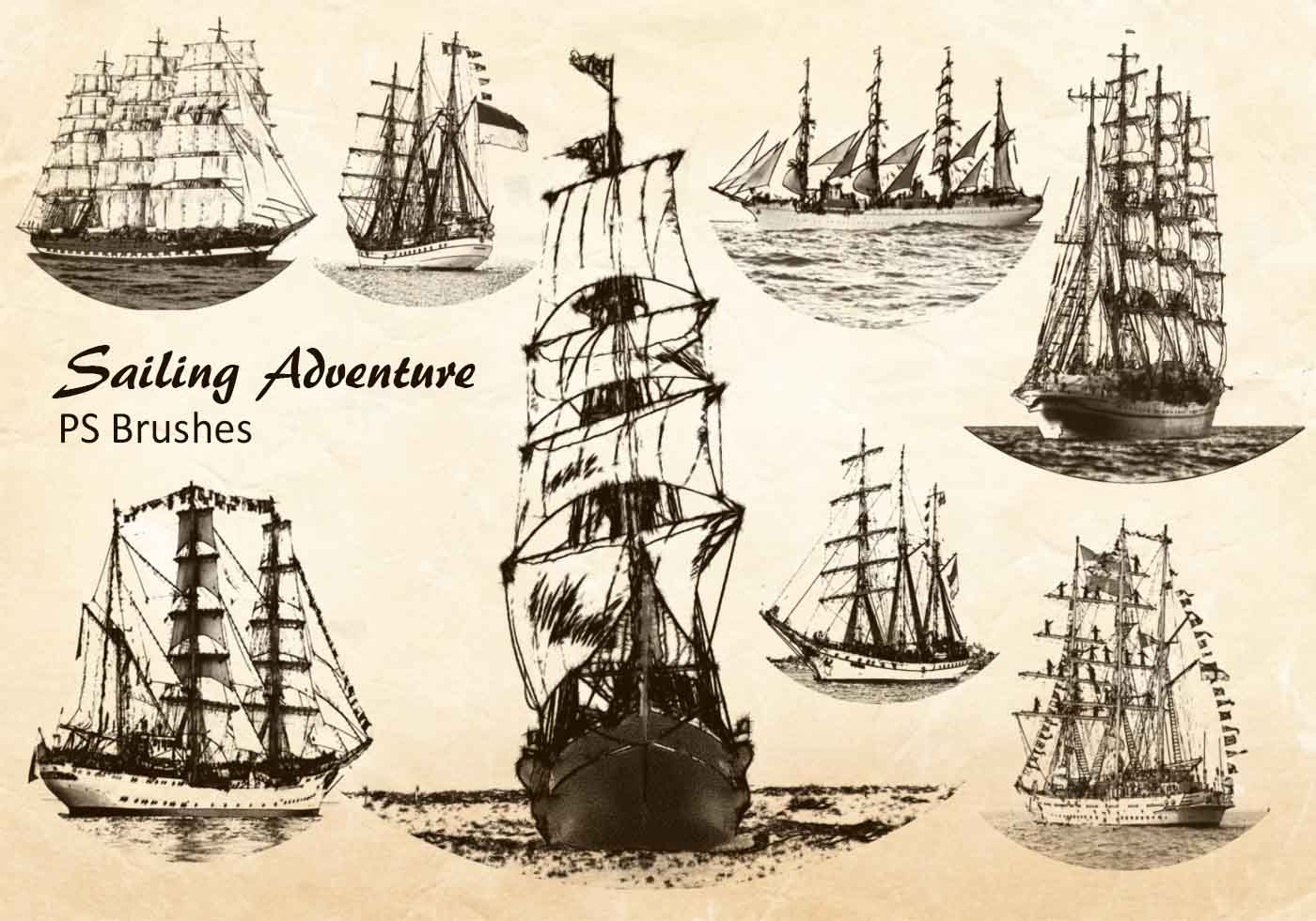 20 Sailing Adventure PS Brushes abr. Vol.16 - Free Photoshop Brushes at ...