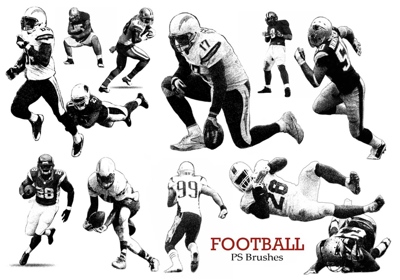 20 Football Ps Brushes abr. vol 12 - Free Photoshop Brushes at Brusheezy!