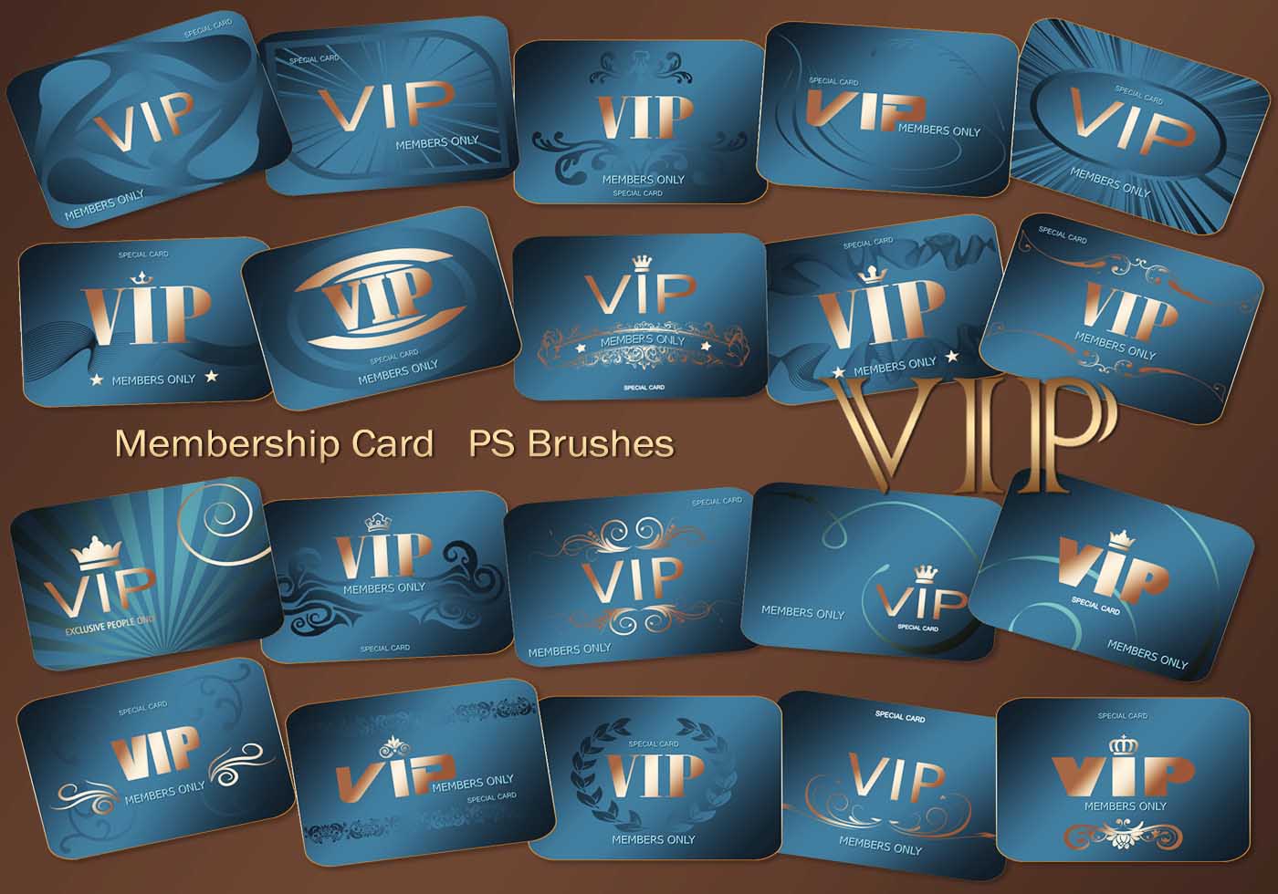 20 Vip Card PS Brushes abr. Vol.6 - Free Photoshop Brushes at Brusheezy!