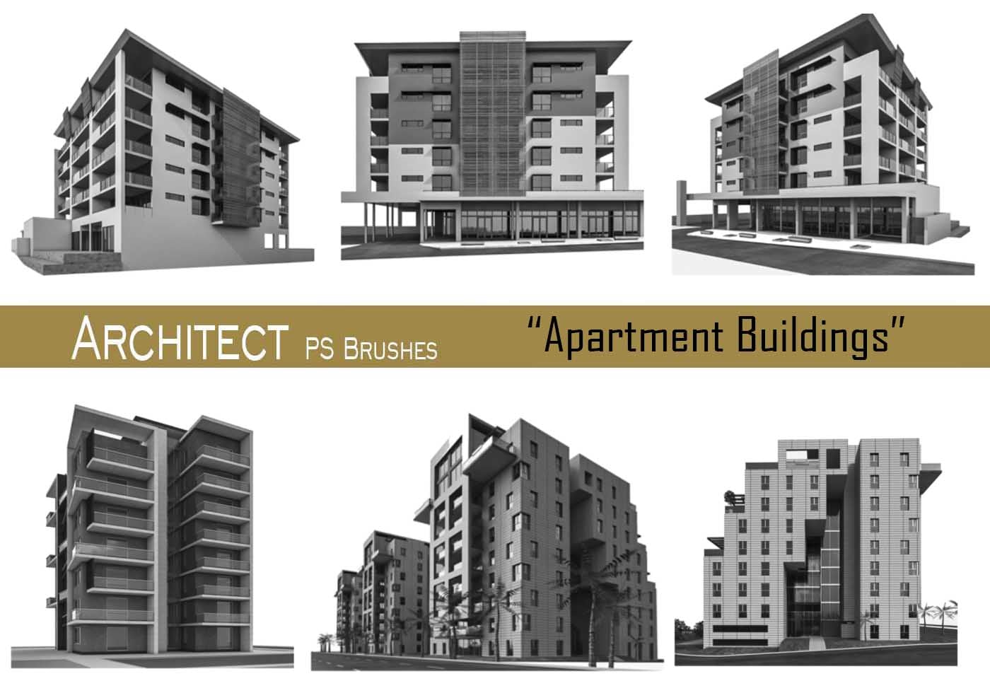 20 Architect - Apartment Buildings - PS Brushes.abr vol.11 - Free ...
