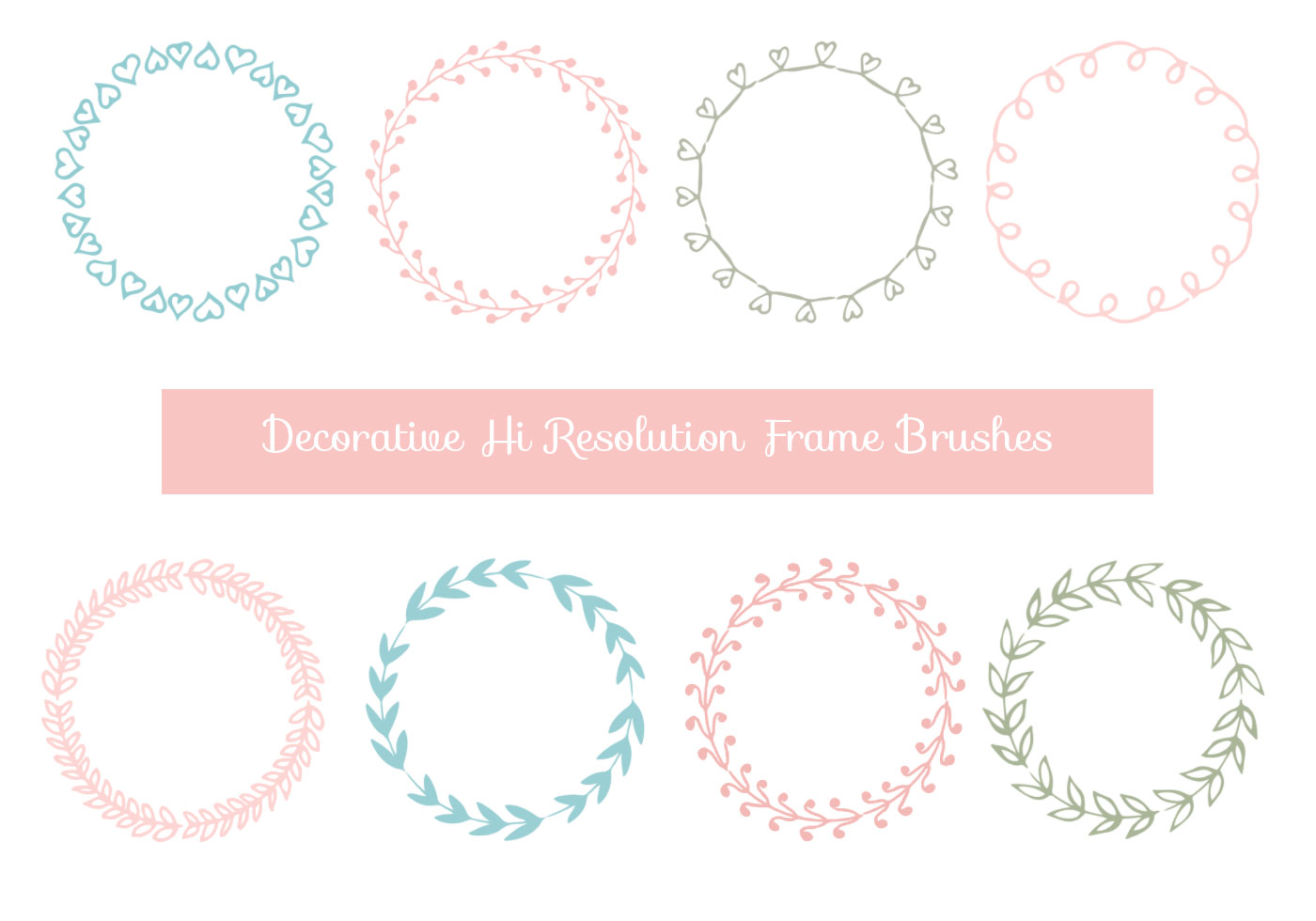 Cute Hand Drawn Decorative Frame Brushes - Free Photoshop Brushes at ...