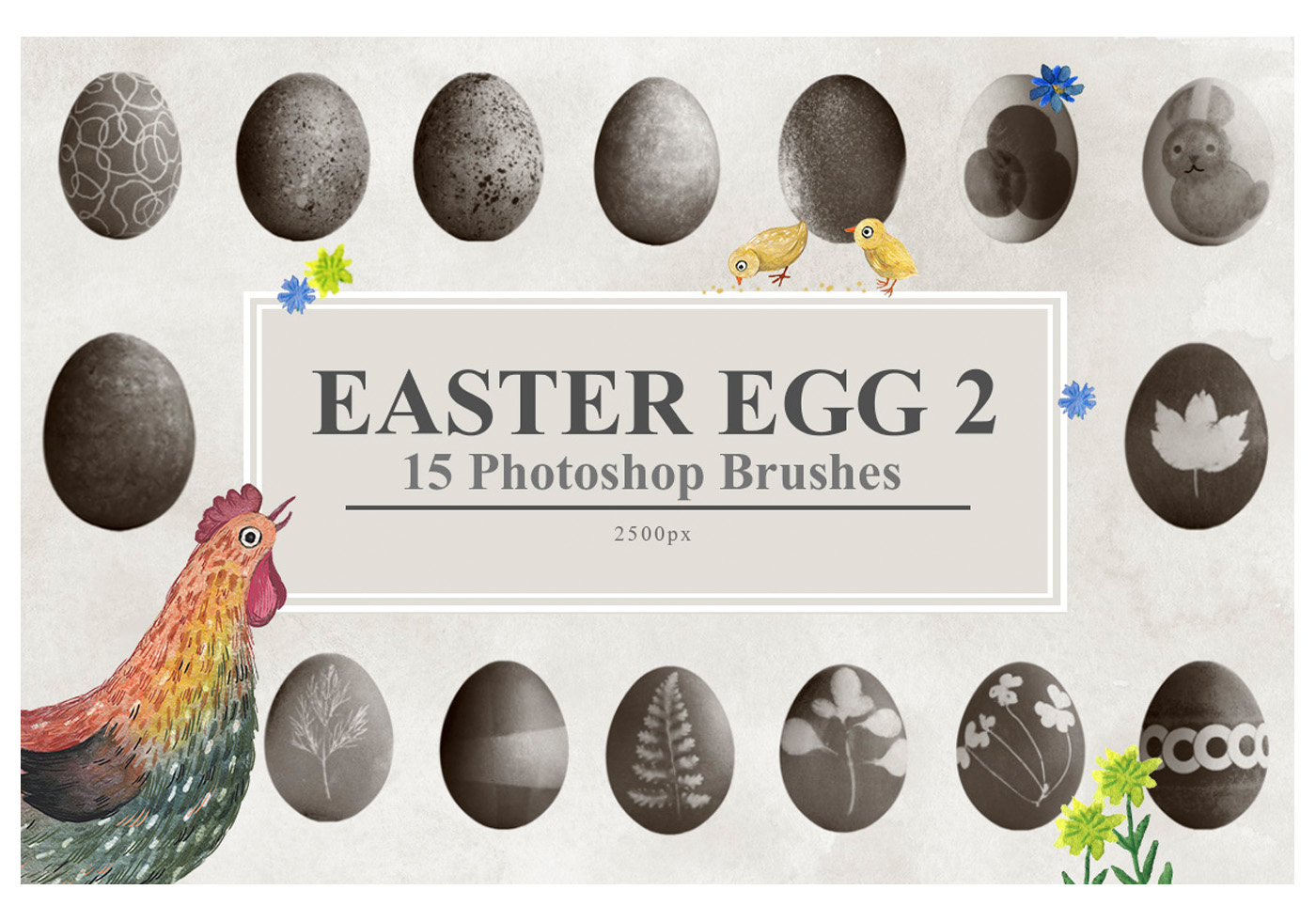 Easter Egg Brushes 2 - Free Photoshop Brushes at Brusheezy!