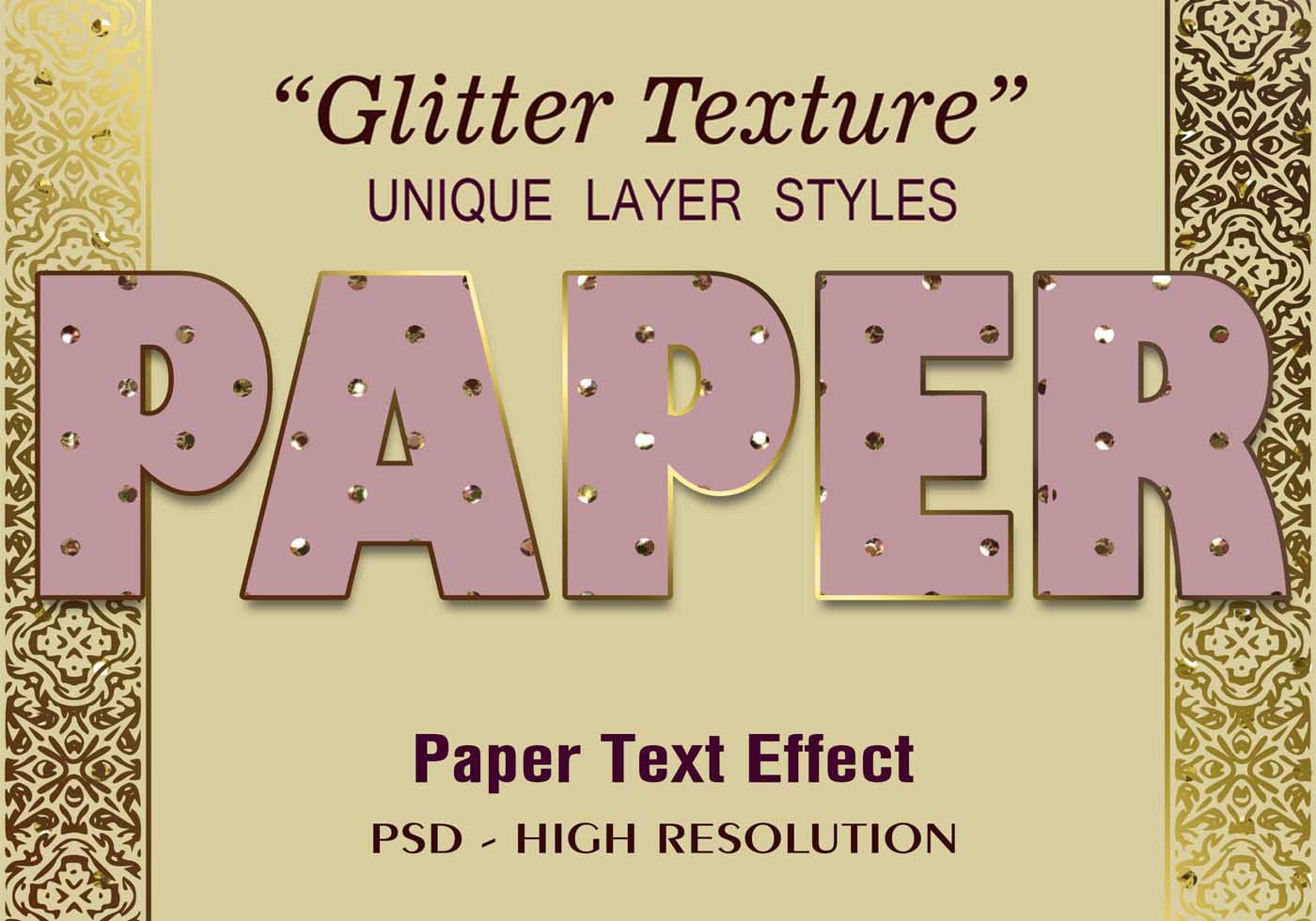 Glitter Paper Text Effect PSD Vol.6 - Free Photoshop Brushes at Brusheezy!