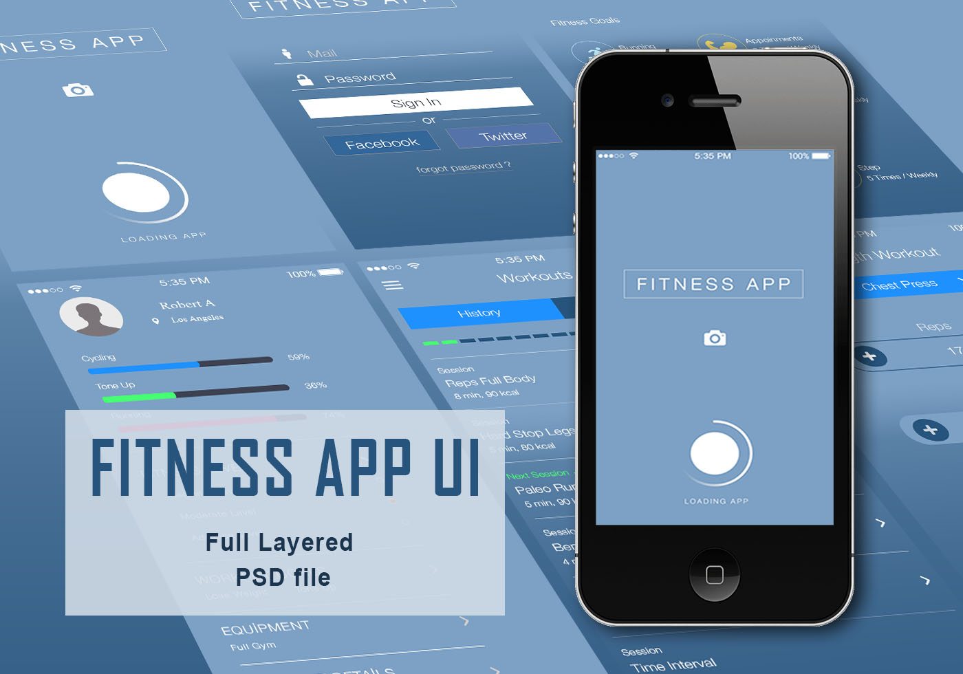 Fitness App UI PSD - Free Photoshop Brushes at Brusheezy!