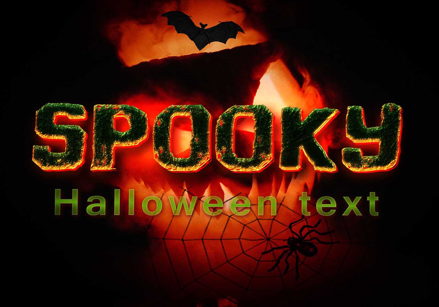 Spooky Halloween Text PSD - Free Photoshop Brushes at Brusheezy!