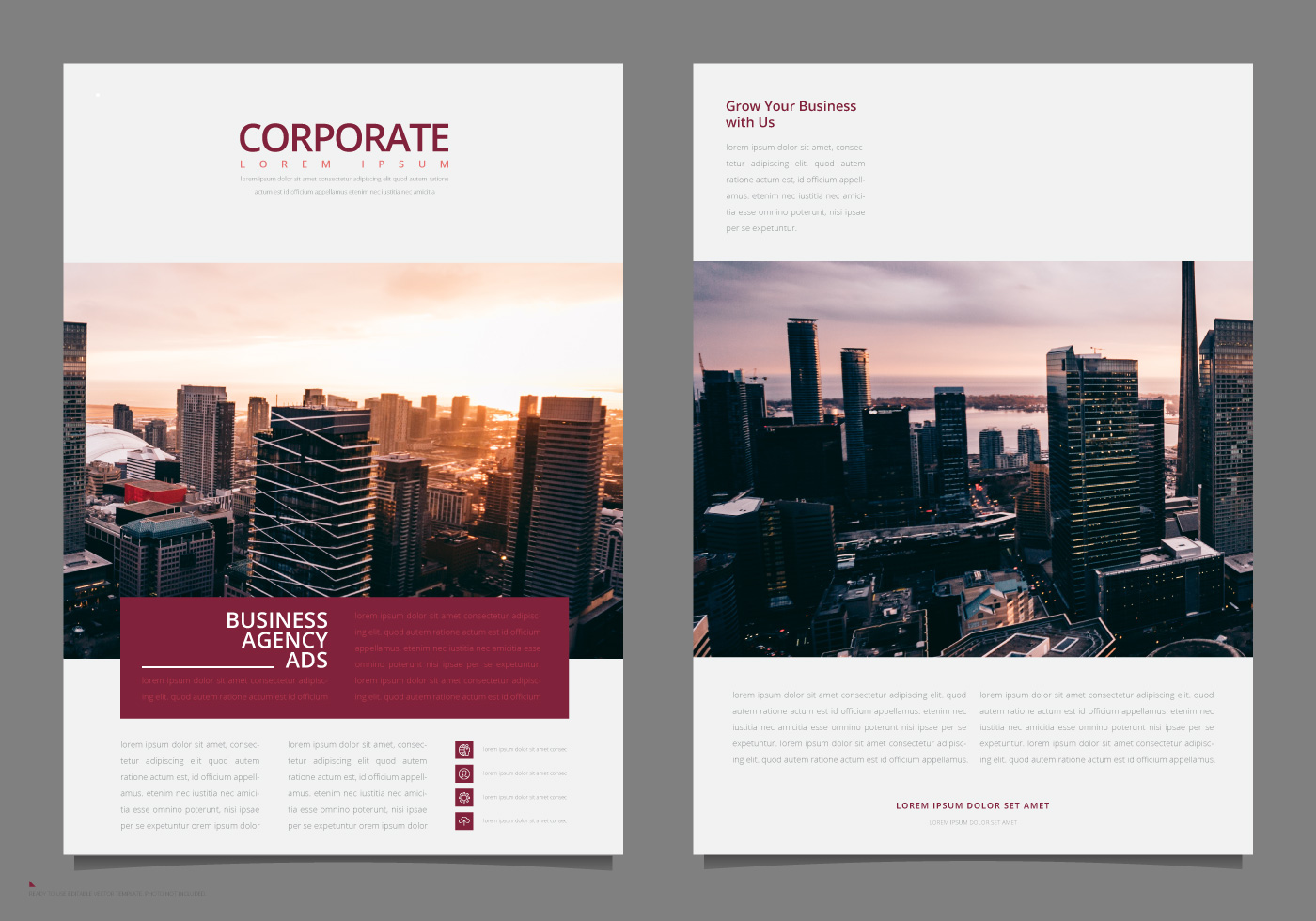 Professional Elegant Corporate Flyer Template Mock Up - Free Photoshop ...