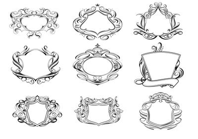 45 photoshop shields shapes - Free Photoshop Brushes at Brusheezy!