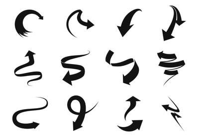 Abundant Arrow Shapes Pack | Free Photoshop Shapes at Brusheezy!