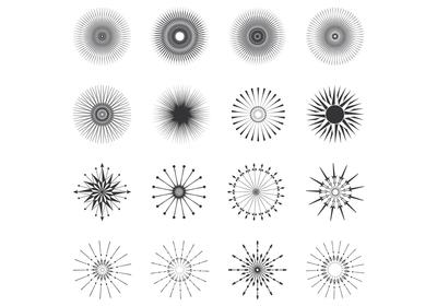 30 sunburst shapes - Free Photoshop Brushes at Brusheezy!